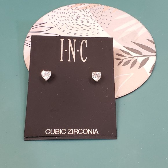 INC International Concepts | Jewelry | Inc Nwt Cz Silver Heart Shaped ...